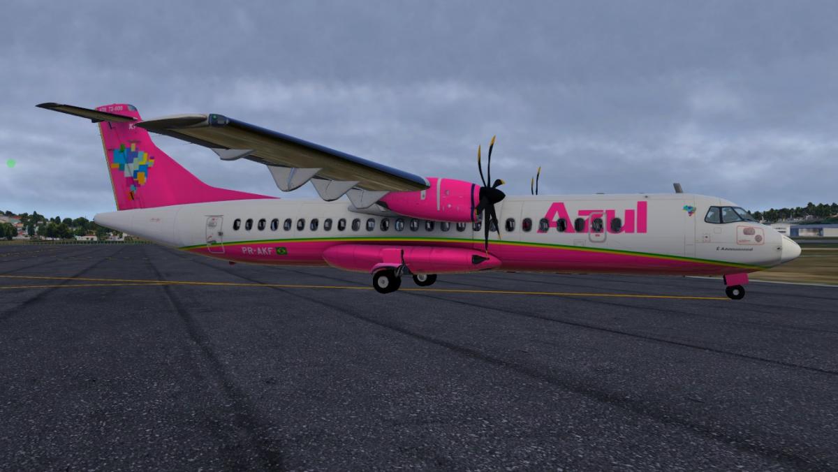 AEROSOFT ATR 72-500 PR-AKF AZUL ROSA - Aircraft Skins - Liveries - X ...
