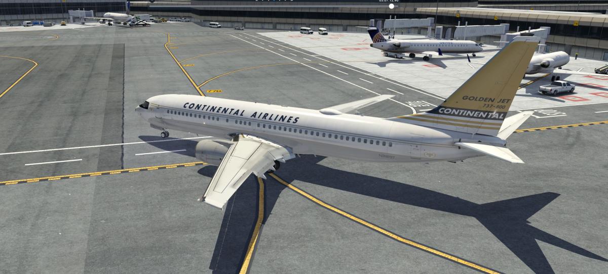 Continental Airlines - Golden Jet Retro Livery 737-800 Zibo - Aircraft ...