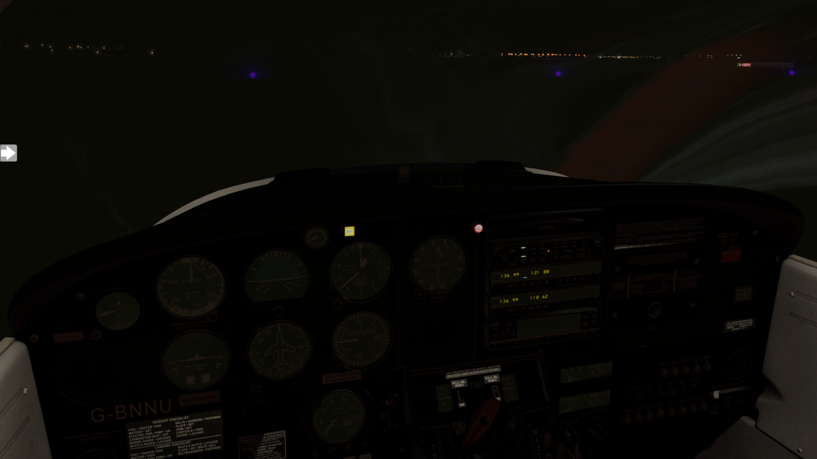 PA-38 night cockpit lighting - JustFlight PA-38 Tomahawk - X-Plane.Org ...