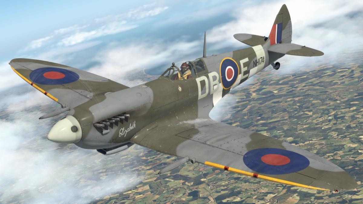 Spitfire MkIX paint (FlyingIron payware): 411 'Grizzly Bear' Squadron ...