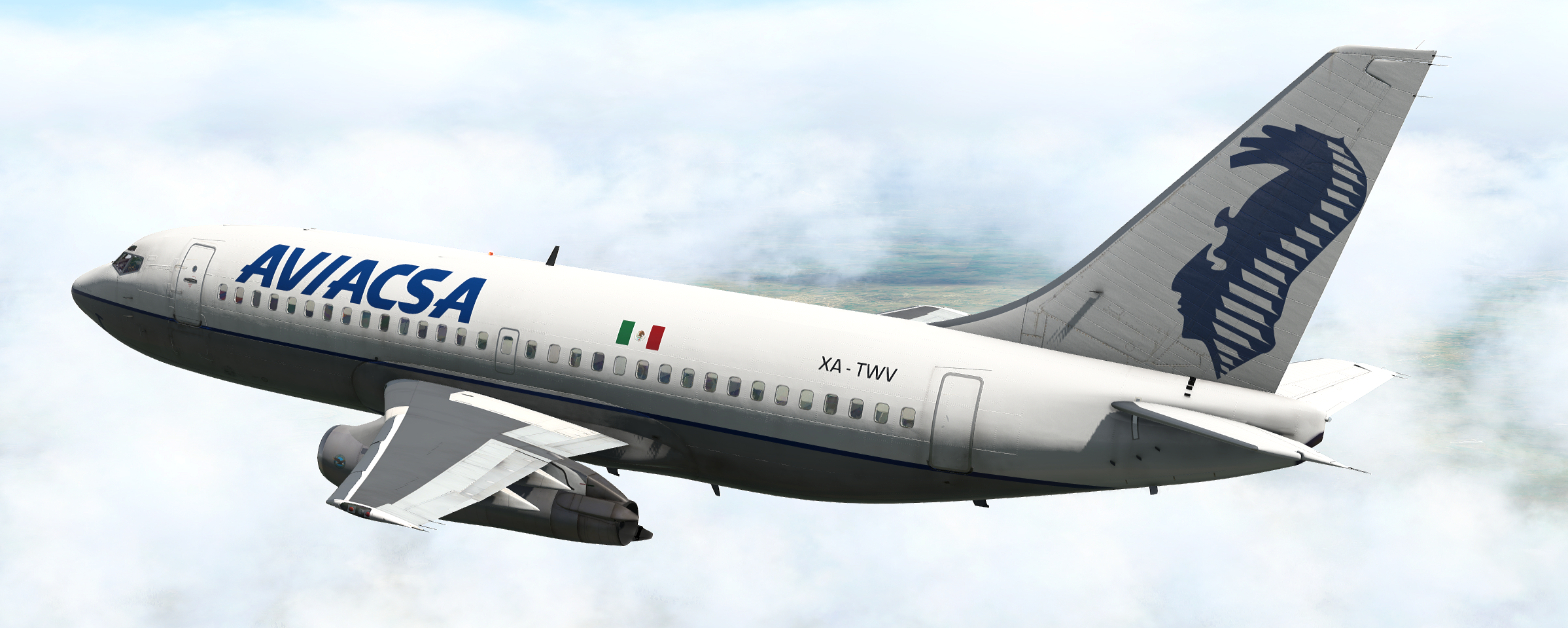 FJS sim 732 Aviacsa Retro - 732 TwinJet Paints - X-Plane.Org Forum