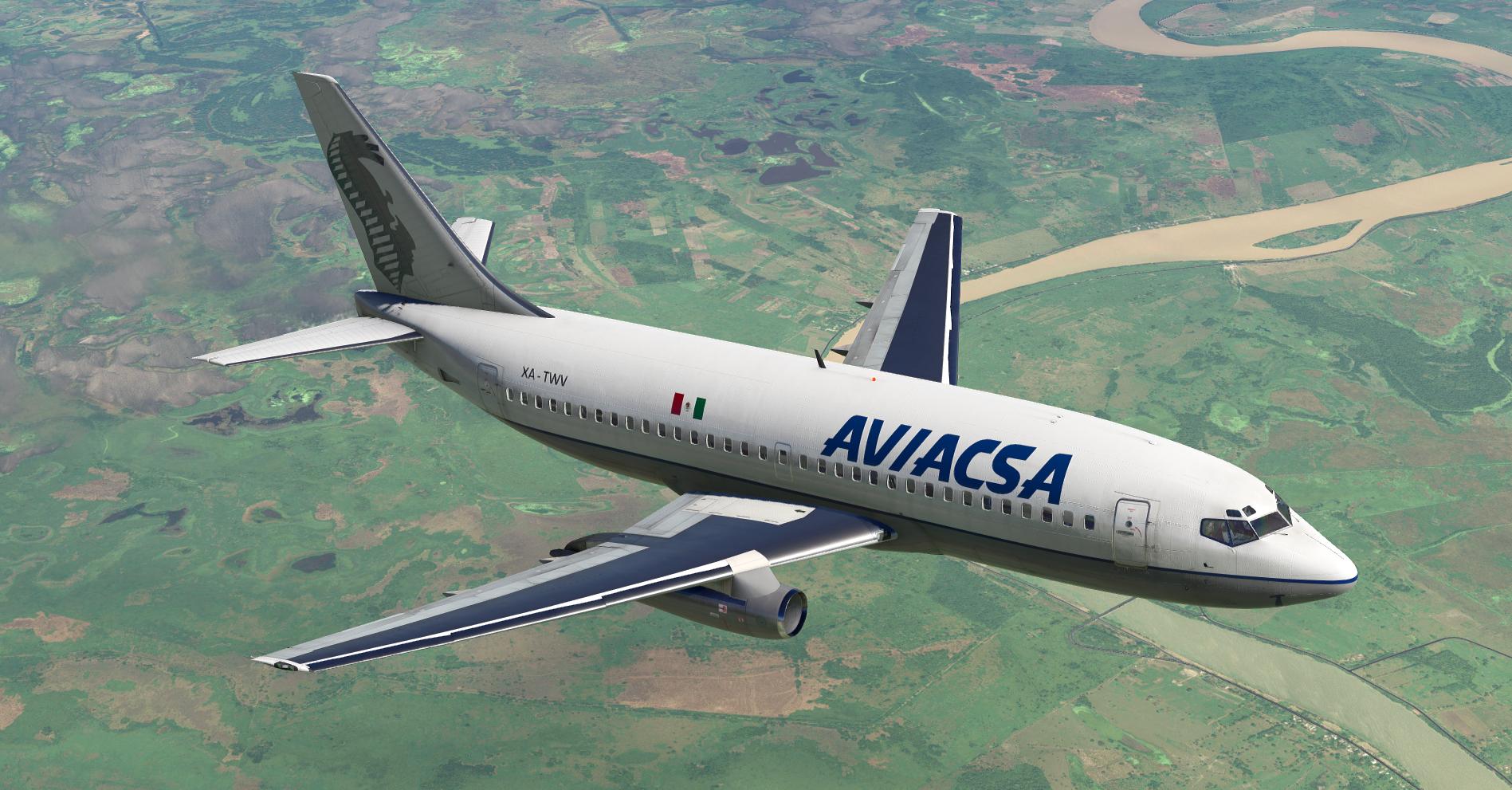 FJS sim 732 Aviacsa Retro - 732 TwinJet Paints - X-Plane.Org Forum