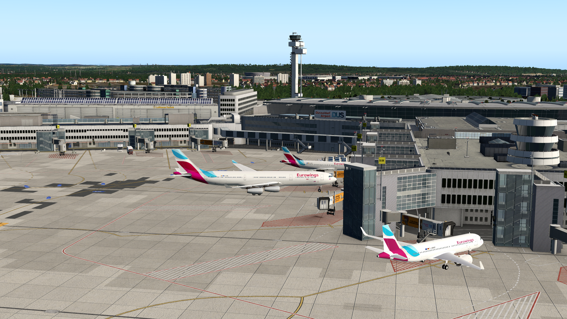 WT3 Ground Routes EDDL - Düsseldorf International Airport by JustSim ...