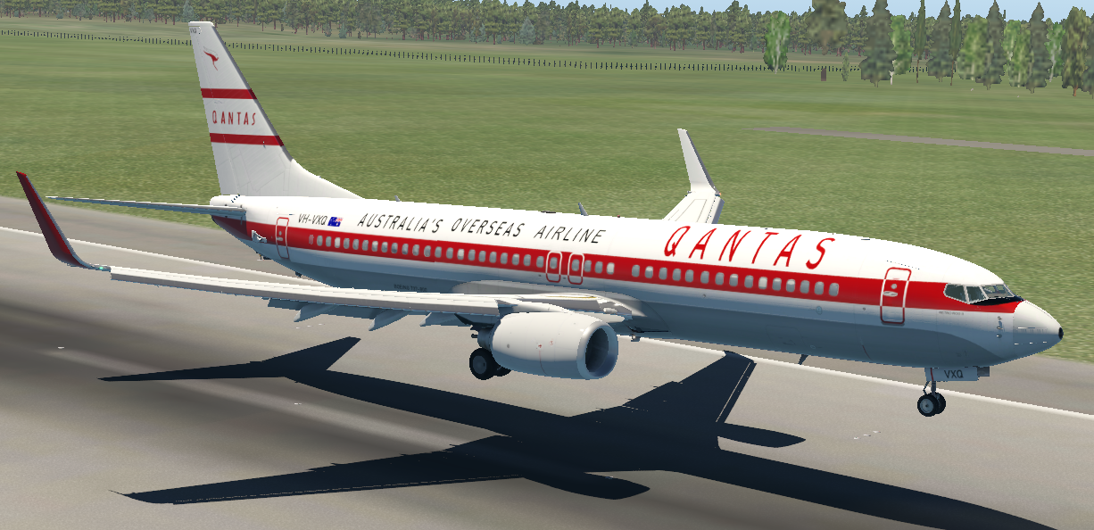 Retro Roo II (VH-VXQ, Qantas) livery for default 737-800 - Aircraft ...
