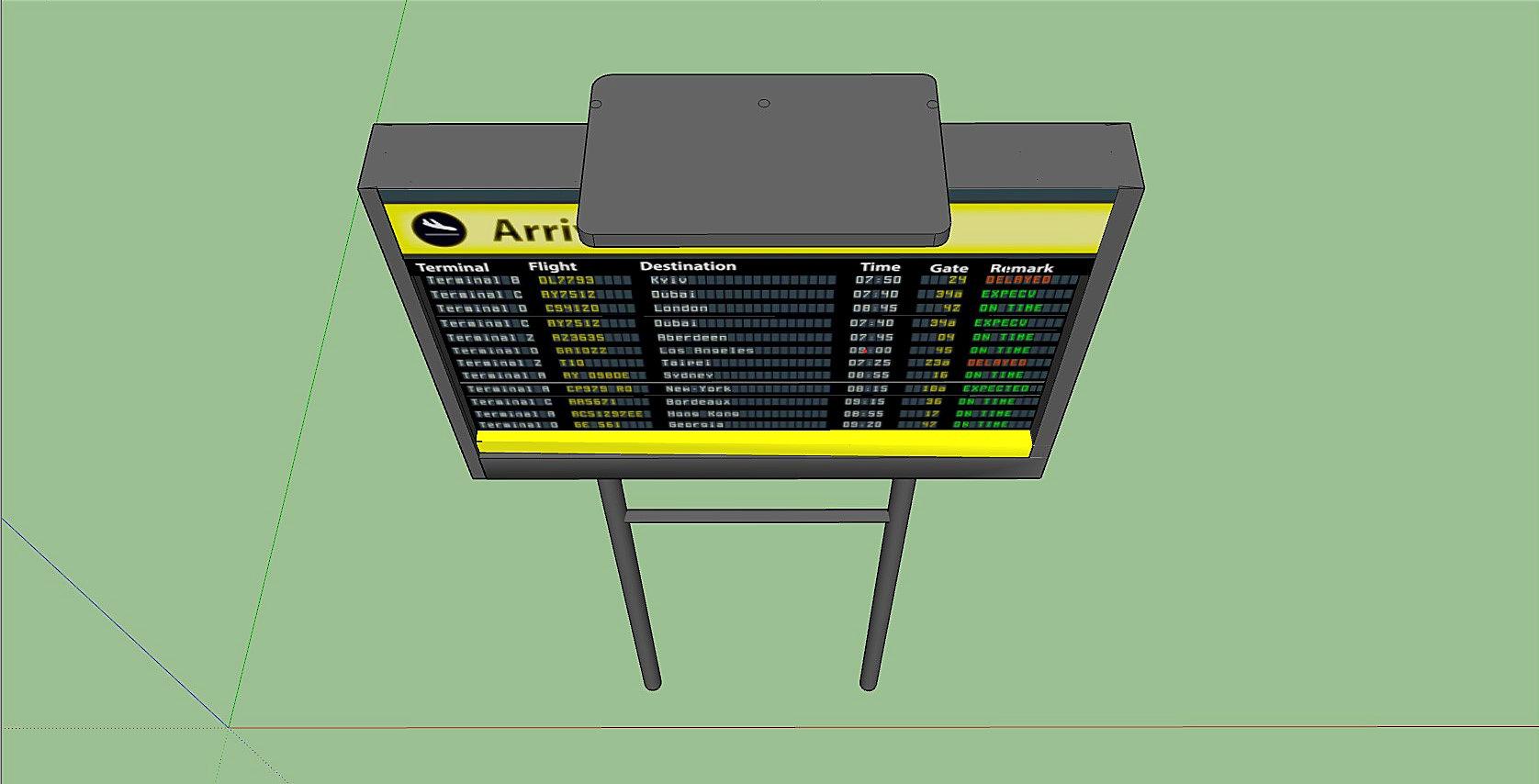 Airport Arrival & Departure Board (Animated) - Objects - X-Plane.Org Forum