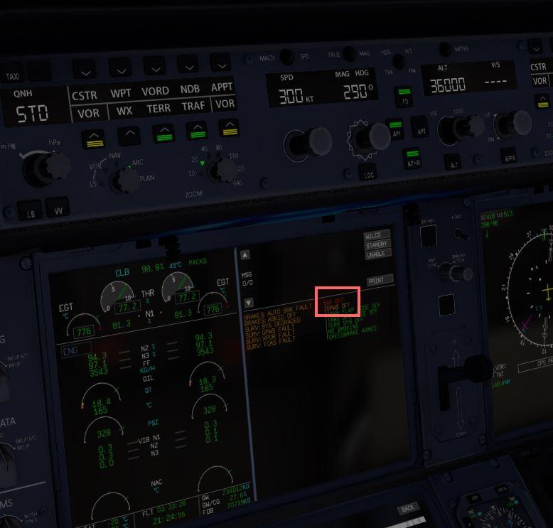 A350 - Constant alarm and 'AP OFF' in red - A350 by FlightFactor - X ...