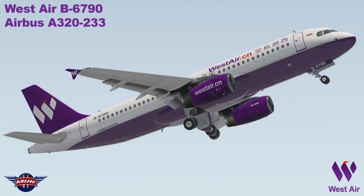 West Air (China) - FFA320 - B-6790 - Aircraft Skins - Liveries - X ...