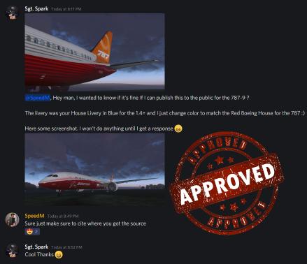 Boeing House Livery for MK789 (RED) - (Legacy) 787-9 1.4.0+ Liveries ...