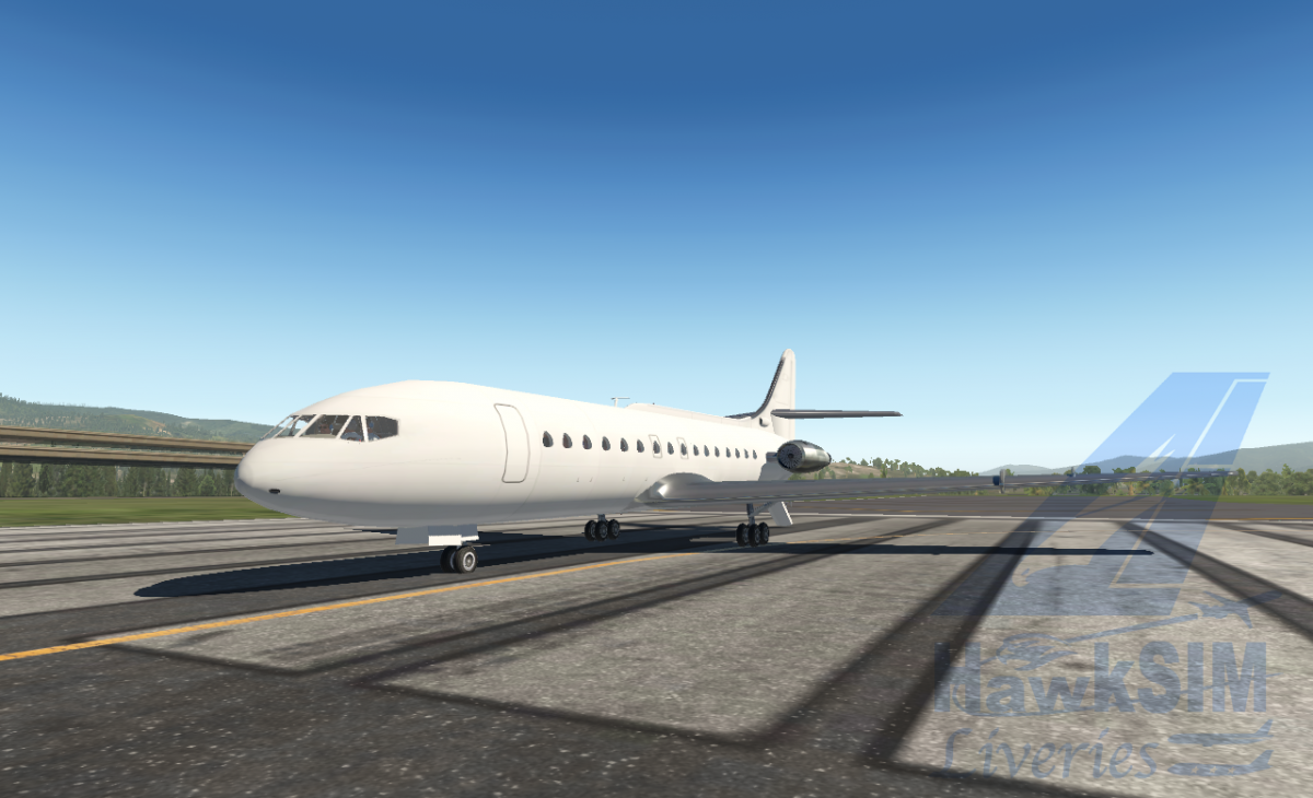Blank/White livery for Sud Aviation SE210 Caravelle - Aircraft Skins ...