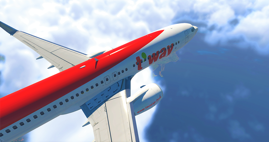 Zibo 737-800X T'way Air Livery - Aircraft Skins - Liveries - X-Plane ...