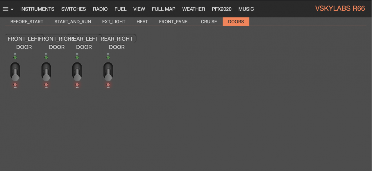 VSKYLABS R66 custom switch panel v 1.1 template for Aviator Pro ...