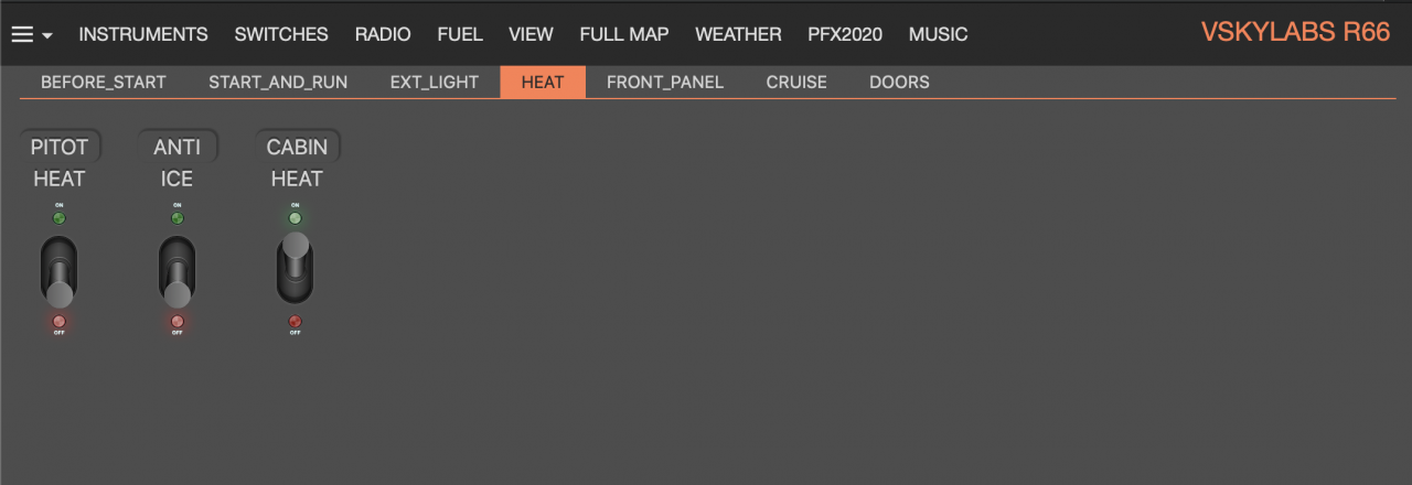 VSKYLABS R66 custom switch panel v 1.1 template for Aviator Pro ...