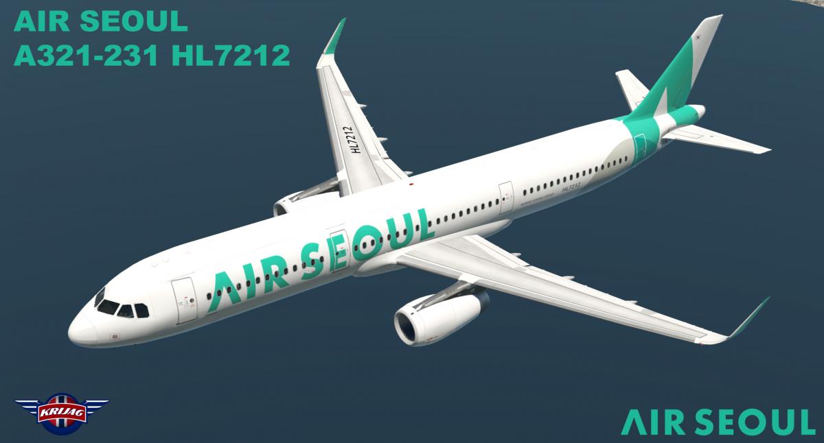 Air Seoul - ToLiss A321 - HL7212 - Aircraft Skins - Liveries - X-Plane ...