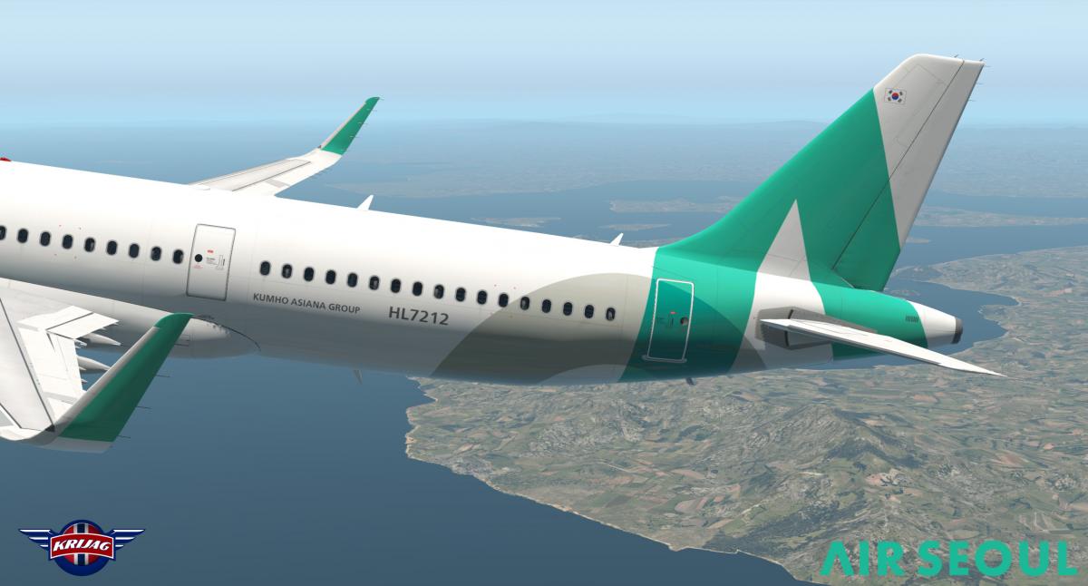 Air Seoul - ToLiss A321 - HL7212 - Aircraft Skins - Liveries - X-Plane ...