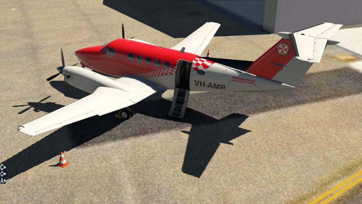 Carenado B200 Repaint- NSW Air Ambulance- VH-AMR - Aircraft Skins ...