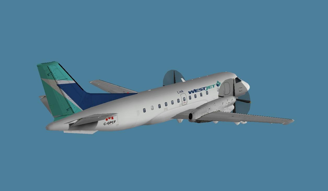 Traffic Global SF340 WestJet - Aircraft Skins - Liveries - X-Plane.Org ...