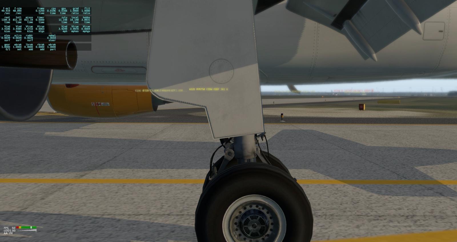 Landing Gear Shock Absorber Extension Length - Airbus A321 - X-Plane ...