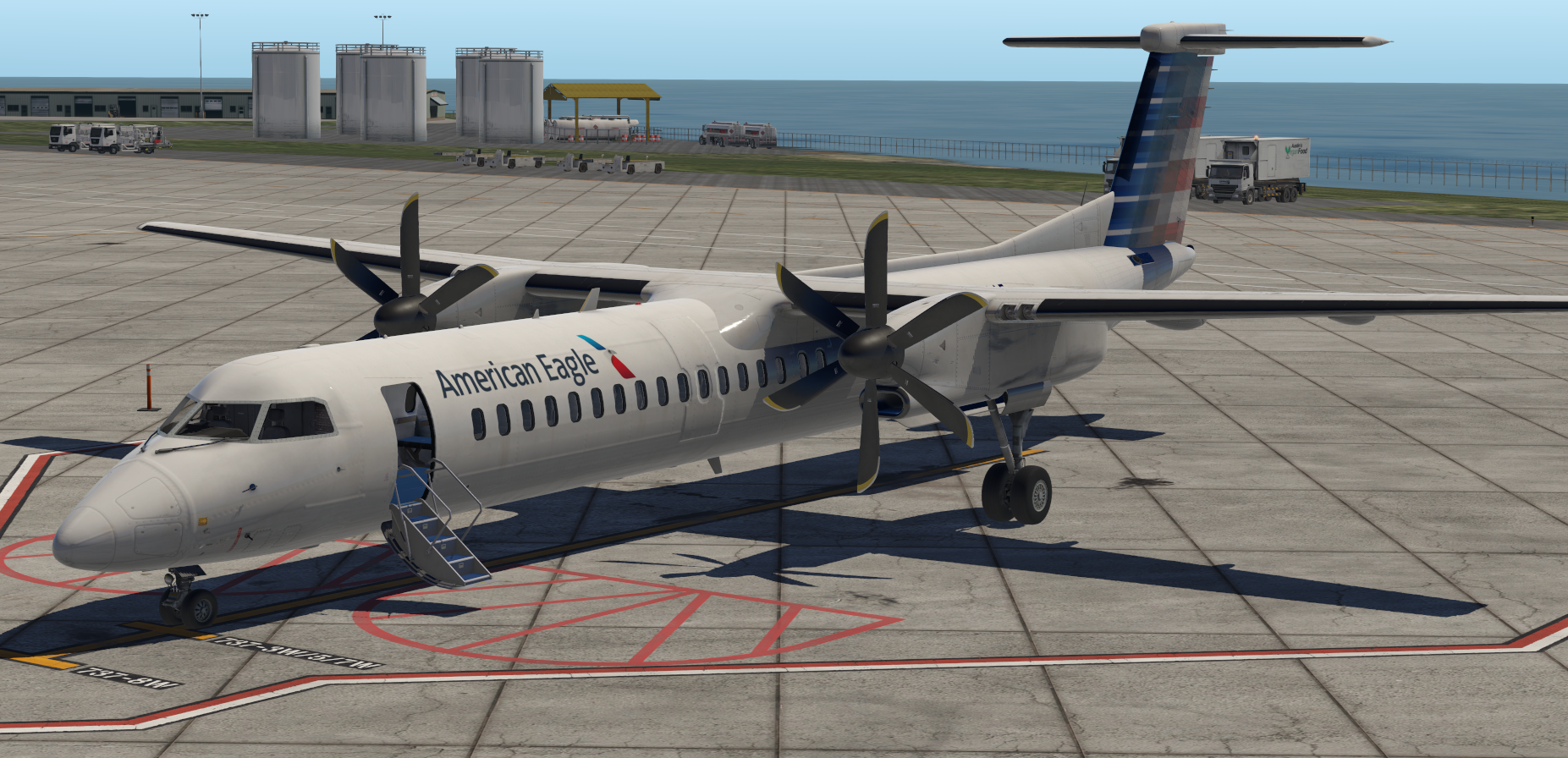 American Eagle Dash 8 Q400 (Fictional) FlyJSim - Aircraft Skins ...