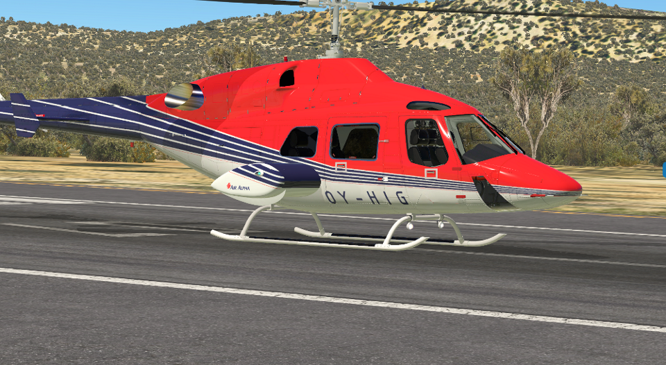 Bell 222UT - Air Alpha - OY-HIG - Aircraft Skins - Liveries - X-Plane ...