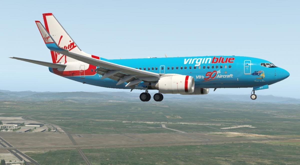 Virgin Blue "VB's 50th aircraft" livery for Threshold 737-700U ...