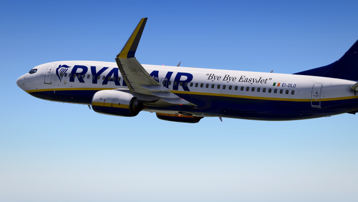 Ryanair EI-DLO (Bye Bye EasyJet) - Boeing 737-800 ZIBO - Aircraft Skins ...