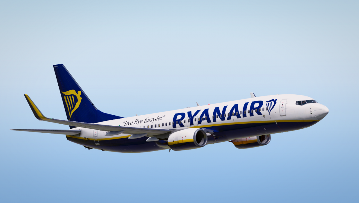 Ryanair EI-DLO (Bye Bye EasyJet) - Boeing 737-800 ZIBO - Aircraft Skins ...