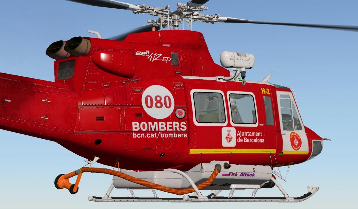 Bell 412 Bombers de Barcelona livery (fictional) - Aircraft Skins ...