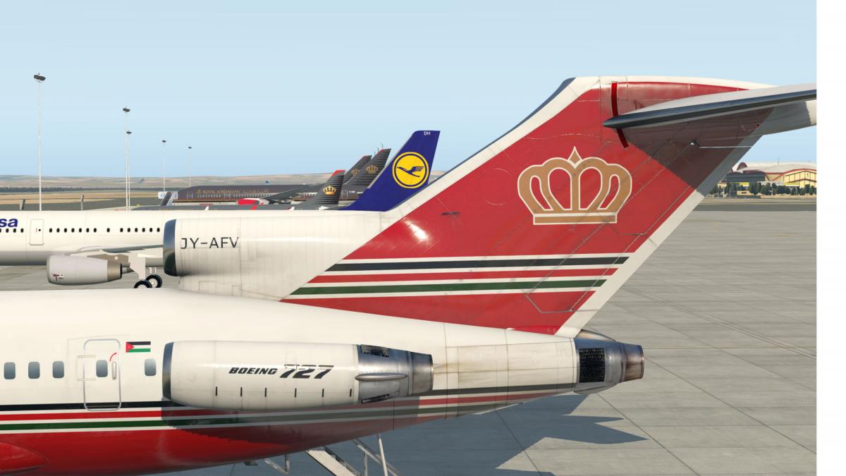 FlyJSim 727-200Adv - Alia Royal Jordanian (Retro 80s) - Aircraft Skins ...