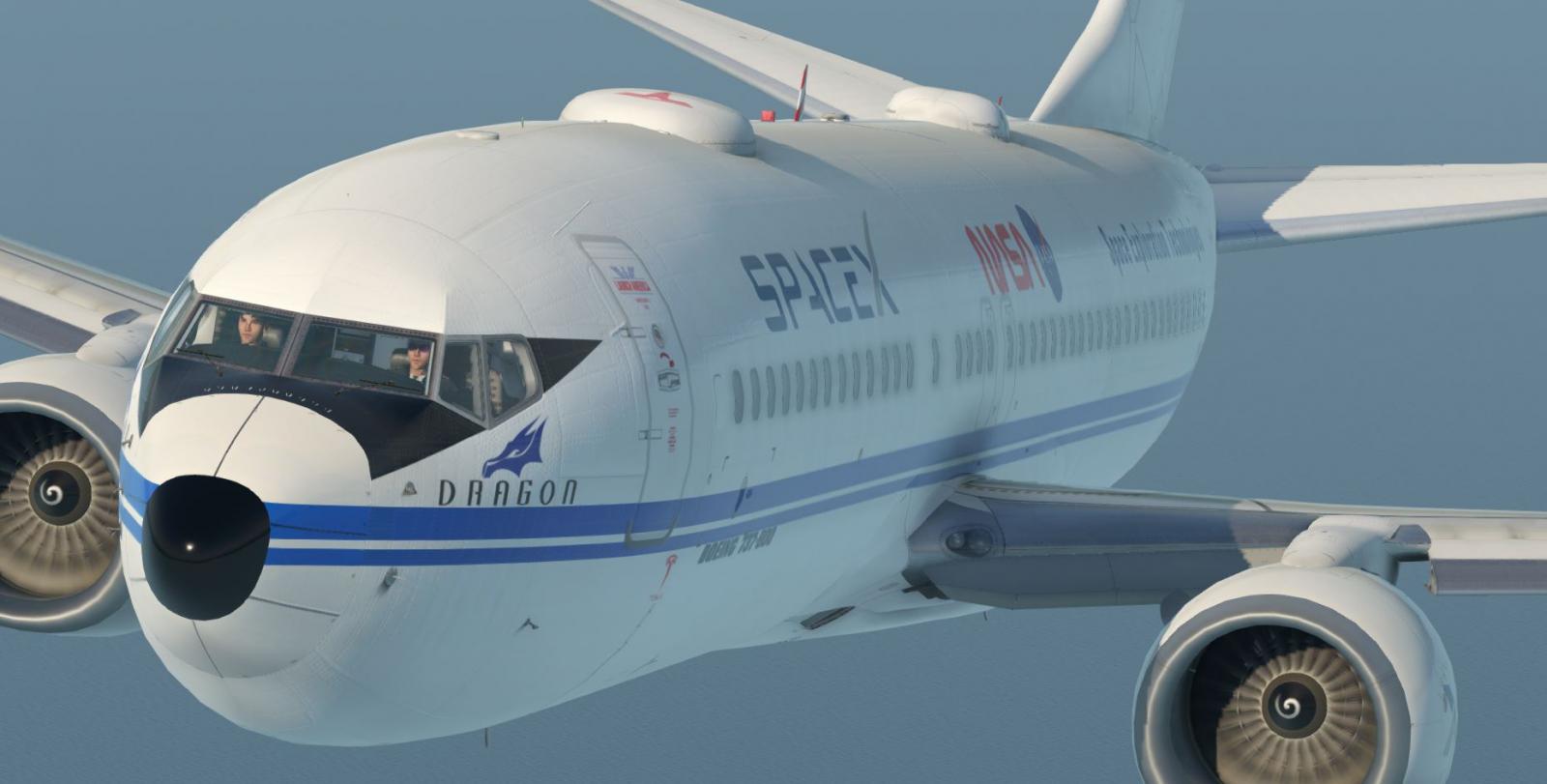 Zibo B737-800 NASA SpaceX Cargo - Aircraft Skins - Liveries - X-Plane ...