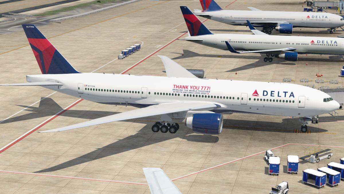 Delta Airlines entire 777 fleet for the FlightFactor Boeing 777 ...