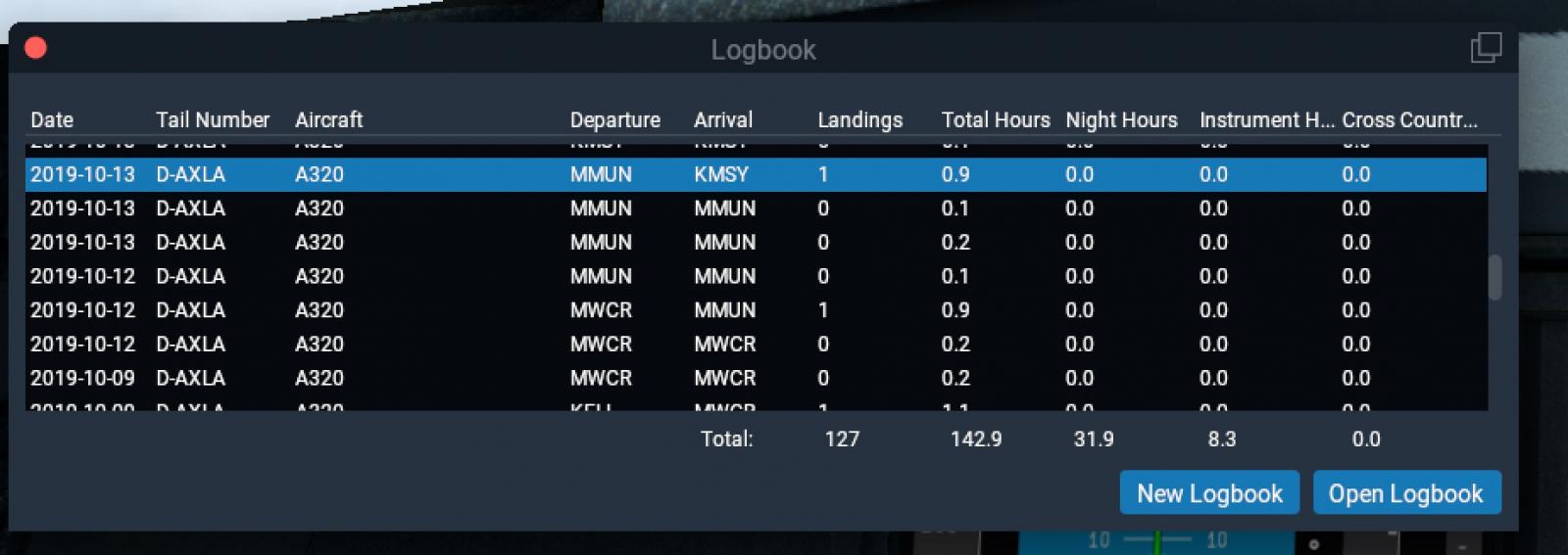 Tail Number in LOGBOOK entries - XP11 Technical Support - Cubby's ...