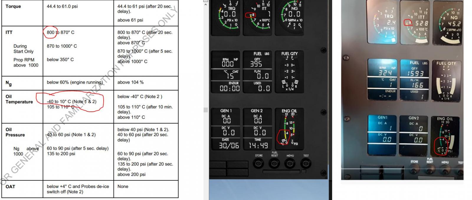 PC 12 Engine Instrument system Wrong markings - Carenado - Alabeo ...