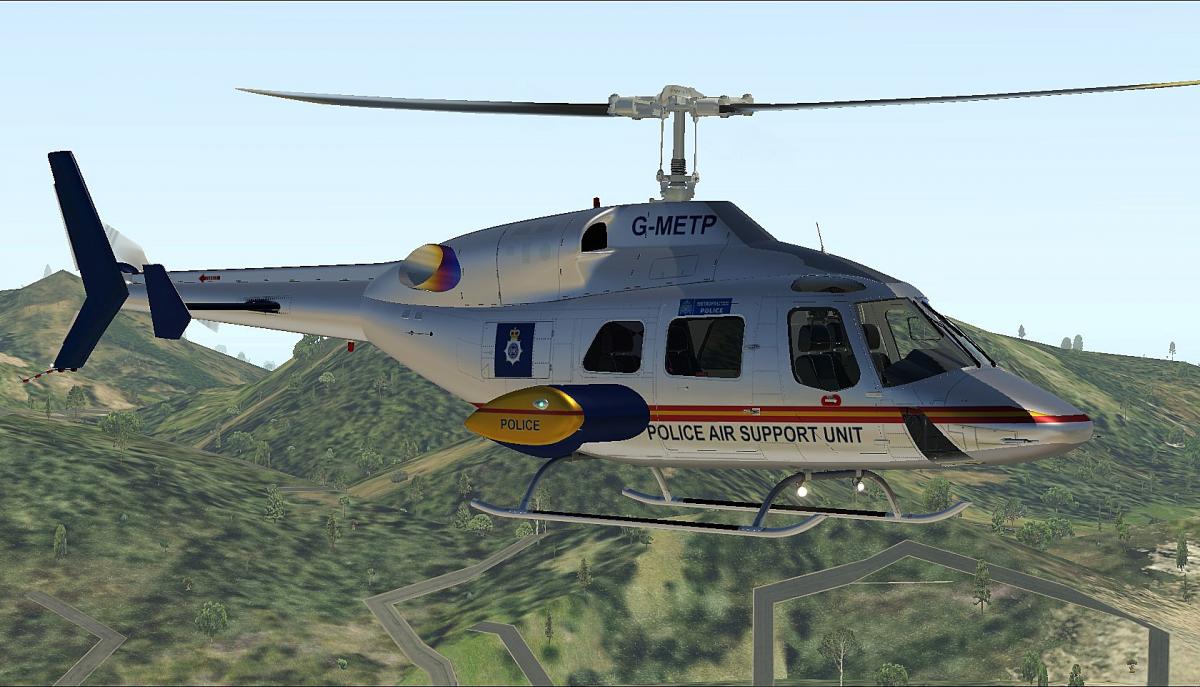 Metropolitan Police Support Unit G-METP (Bell 222UT By Cowan Simulation ...