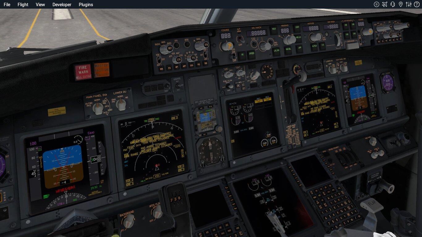 Zibo 737 Double Displays/No Buttons Working - ZIBO B738-800 modified ...