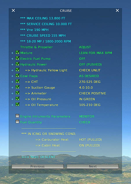 Checklist clist.txt for the freeware Ryan Navion 205 (by vFlyteAir ...