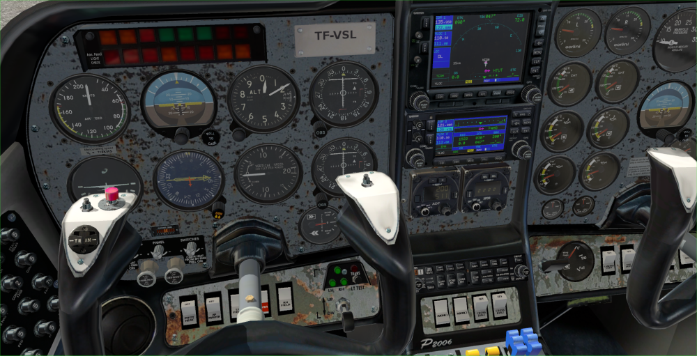 Tecnam P2006T slightly aged panel ;) - Aircraft Skins - Liveries - X ...