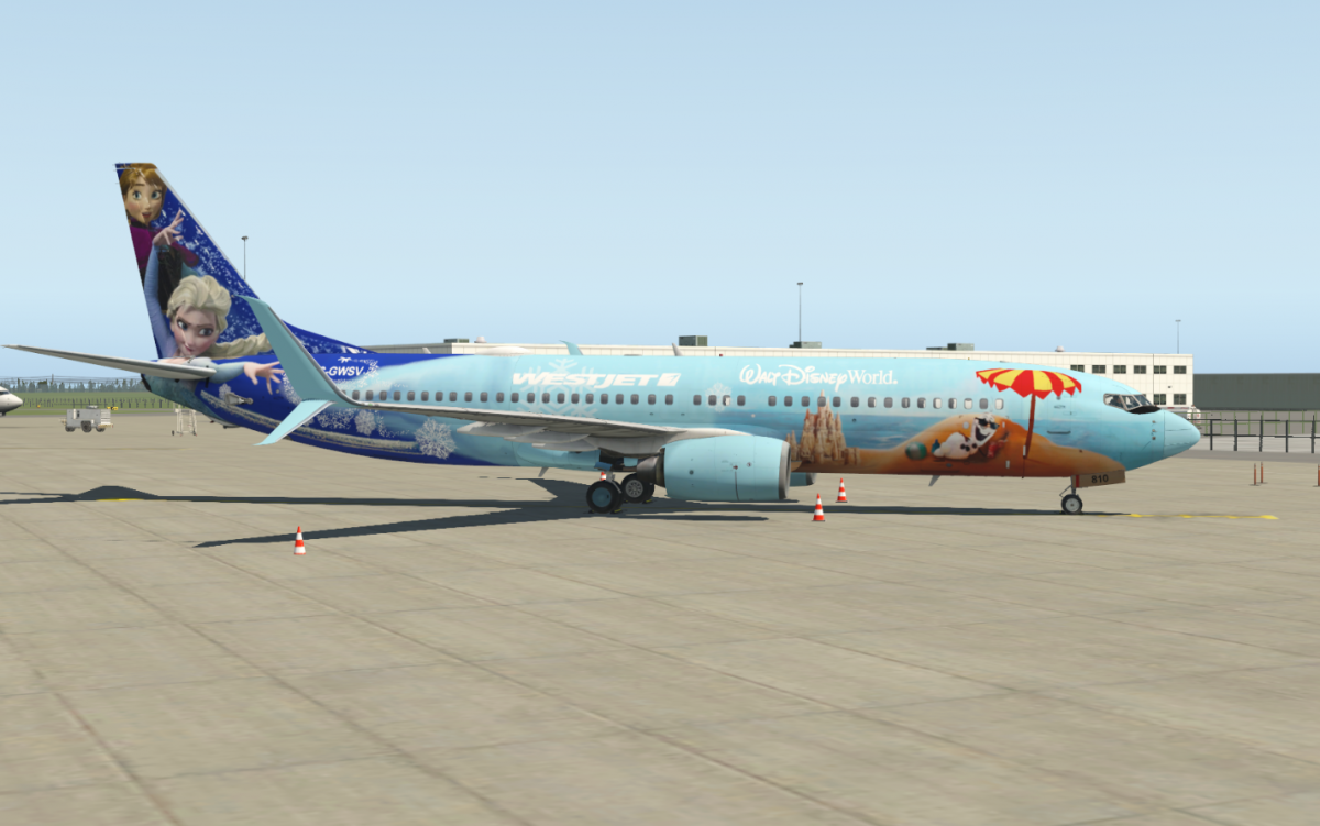 Westjet "Frozen Plane" (C-GWSV) - Zibo 738 repaint - Aircraft Skins ...