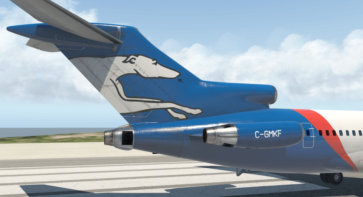 Greyhound Airlines livery for FJS 727-200Adv - Aircraft Skins ...