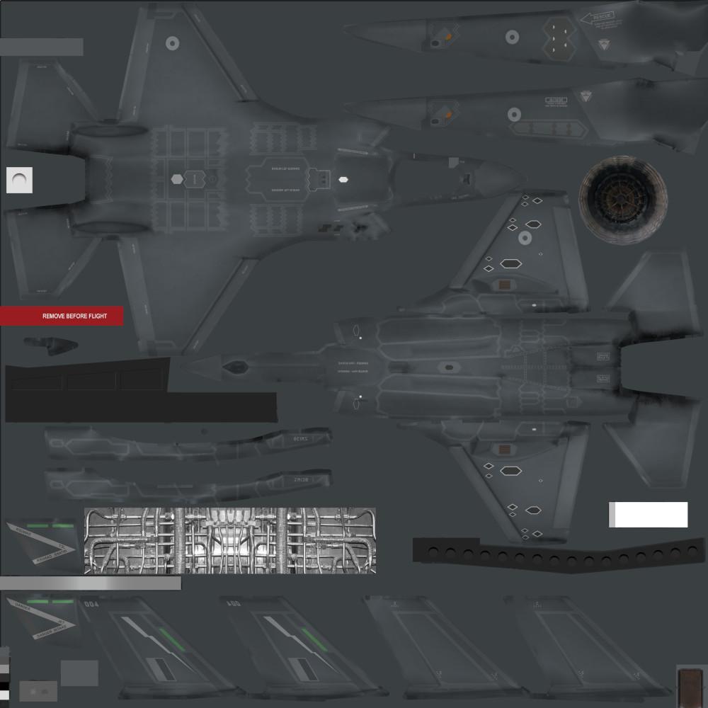 AOA F35B Lightning 2 V2 livery for RAF aircraft ZM138 (Lightning Flash ...