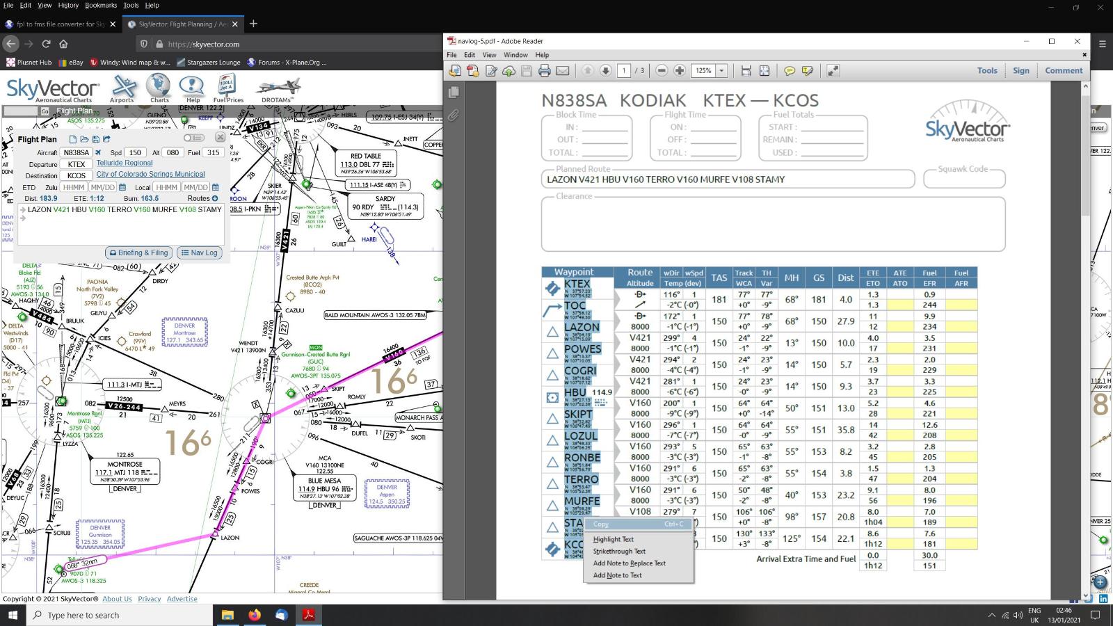 fpl to fms file converter for SkyVector Flight plans (for Mac?) - XP11 ...