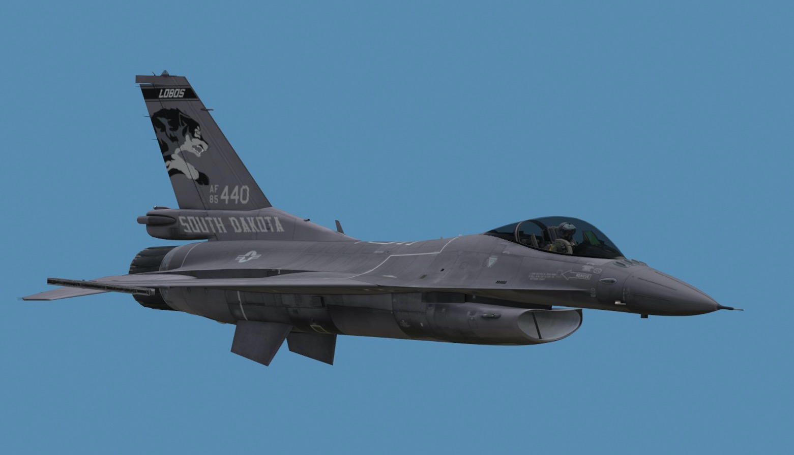 DeltaWing Simulations F-16C Block 52+ USAF dark gray LOBOS - DeltaWing ...
