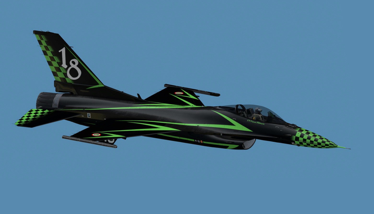 DeltaWing Simulations F-16C Block 52+ Italian AF-Green Lightning ...