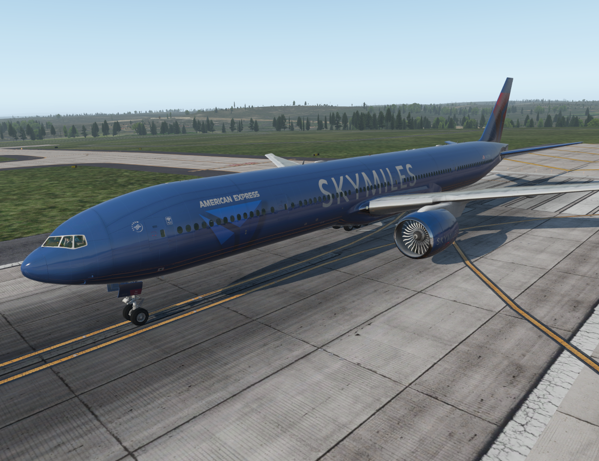 Flight Factor B77W - Skymiles AMEX Blue - Aircraft Skins - Liveries - X ...