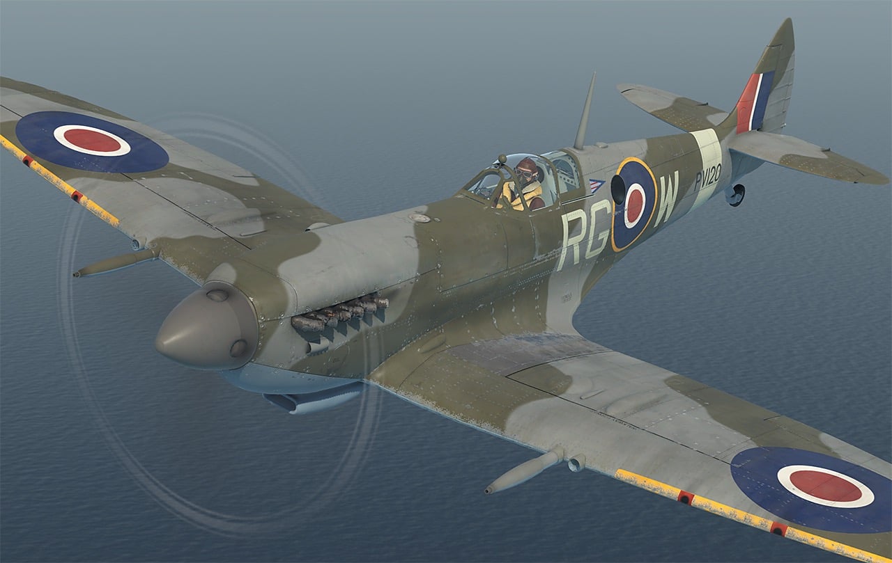 Spitfire MkIX paint for FlyingIron payware: PV120, 208 squadron ...