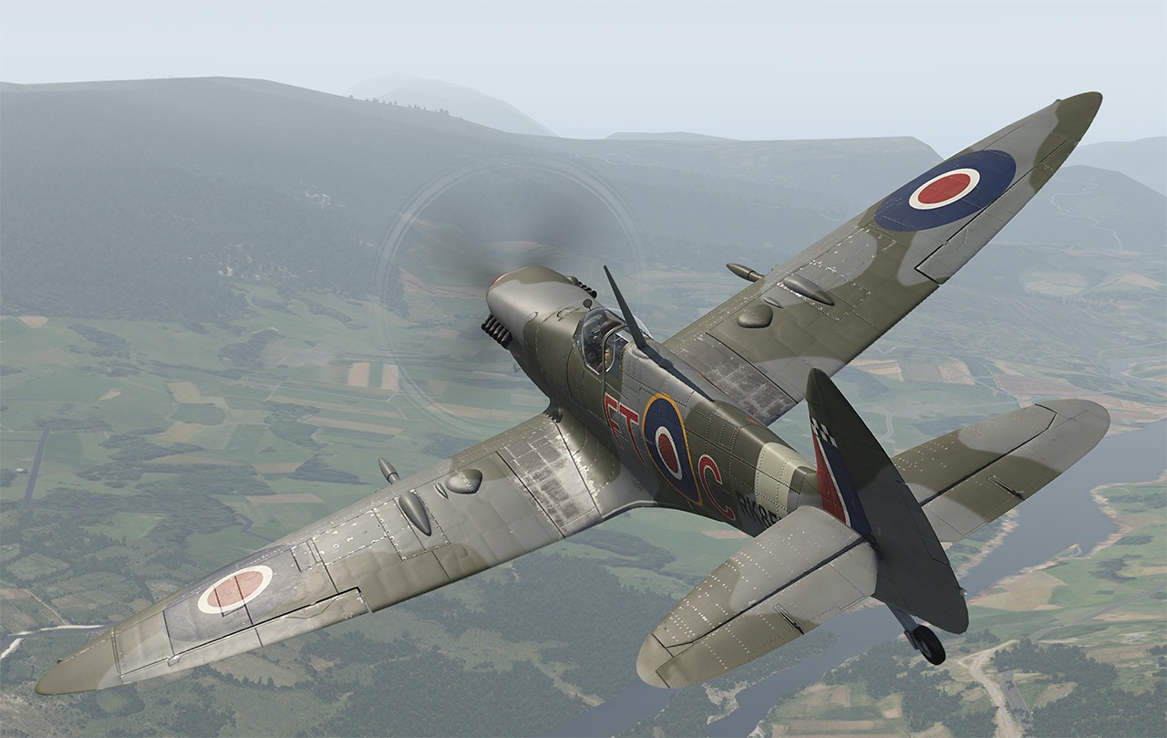 Spitfire MkIX paint for FlyingIron payware: RK855 43 squadron, FT-C ...