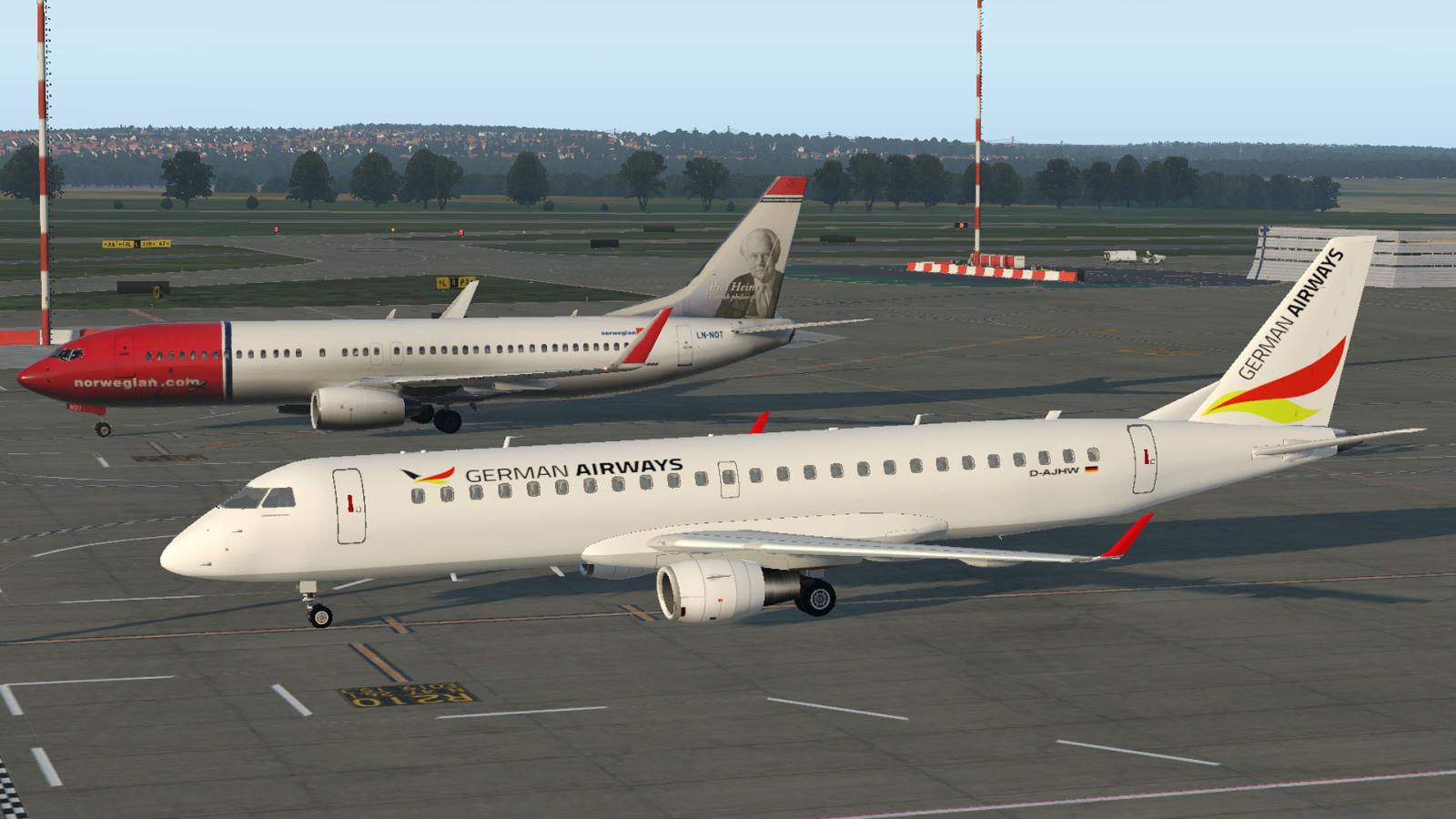 German Airways livery for Riverie's Embraer 190 - Aircraft Skins ...