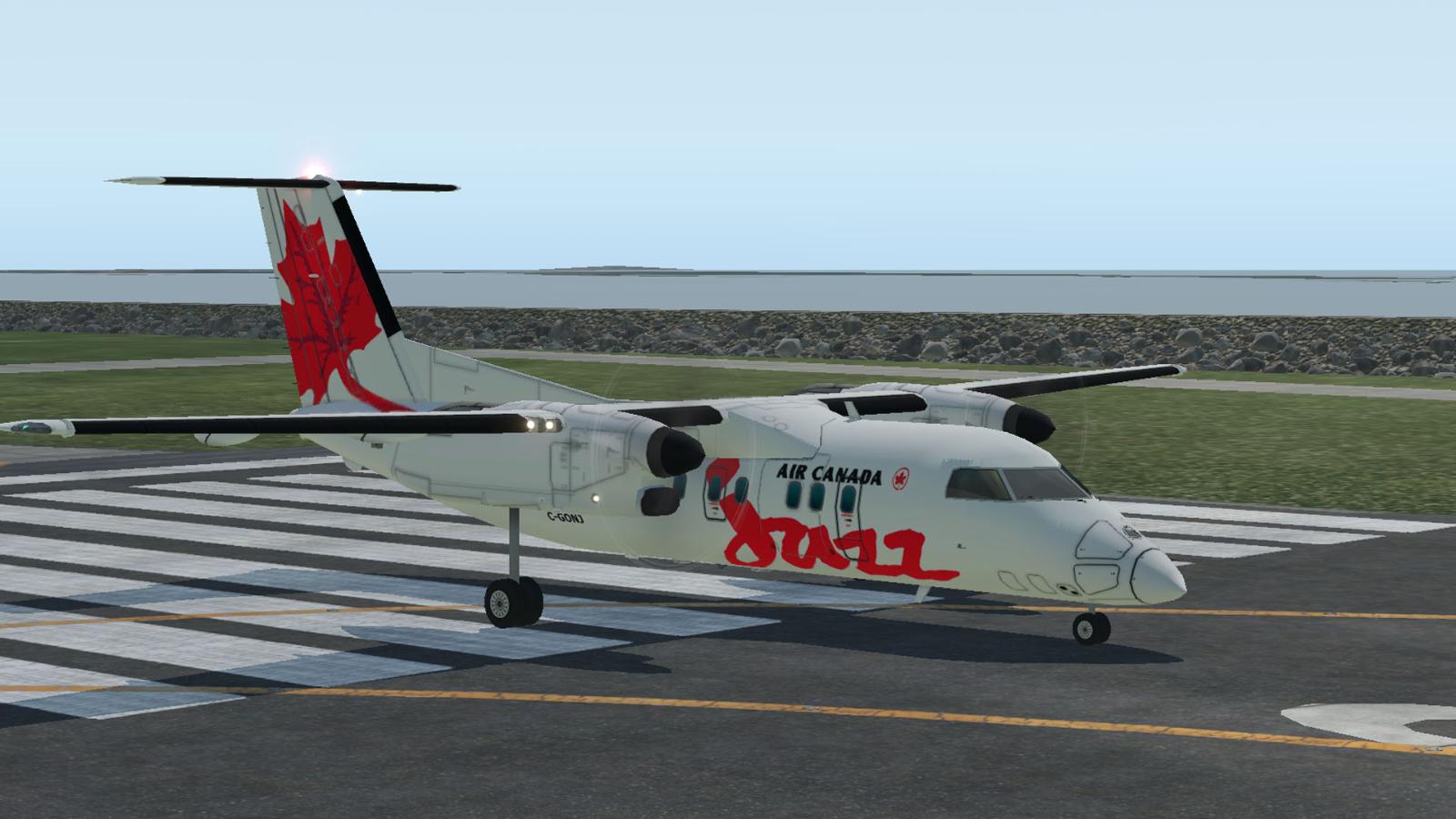 Jazz red livery for Starvingpilot's Dash8-102 - Aircraft Skins ...