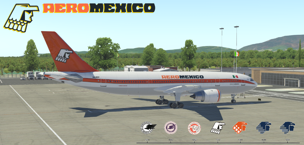 INI Simulations A300-600R Aero Mexico - Aircraft Skins - Liveries - X ...