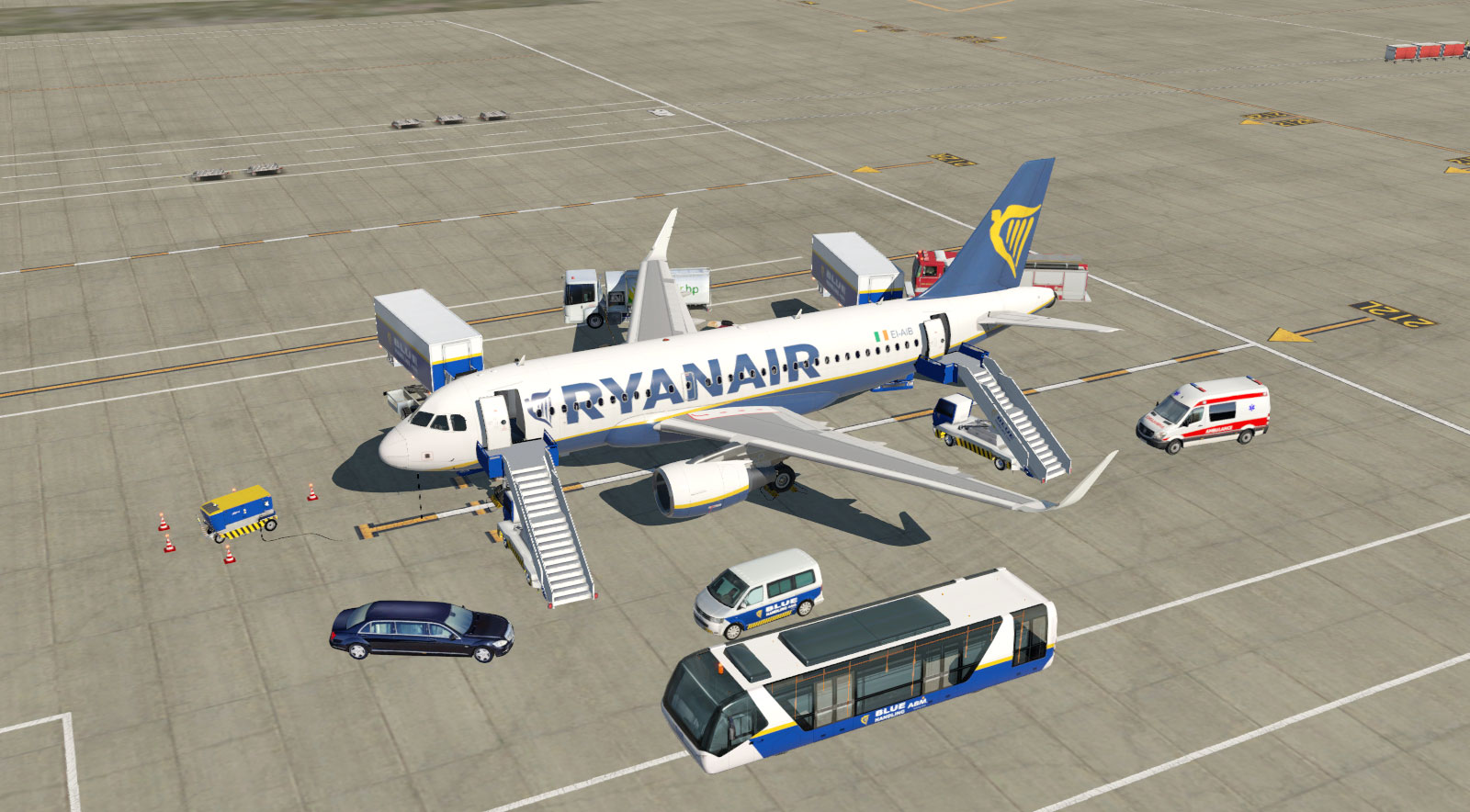 JD Ground Handling Deluxe Blue Handling livery & JD Ground Handling ...