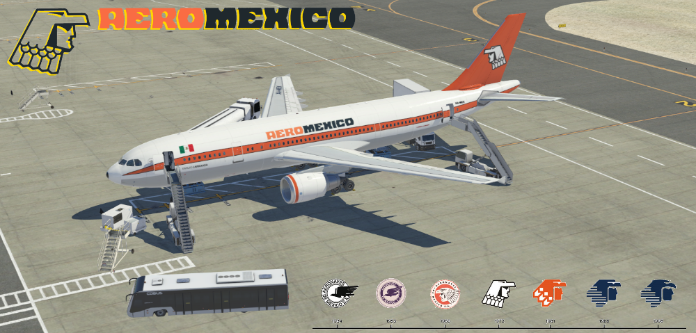 INI Simulations A300-600R Aero Mexico - Aircraft Skins - Liveries - X ...